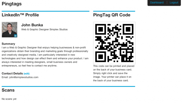 QR Codes for your Linkedin.com Profile - Simplex Studios
